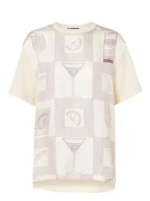 Loro Piana Mazzorbo Printed Silk Jersey T-shirt - Beige