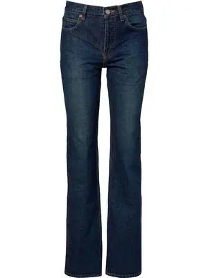 Saint Laurent Mid-rise Bootcut Jeans - Blue