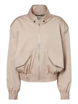 Magda Butrym Wool And Silk Bomber Jacket - Beige
