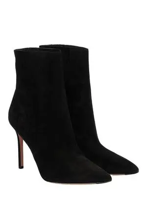 Veronica Beard Lisa 70 Suede Ankle Boots - Black