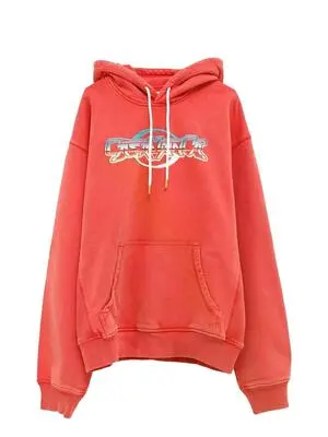 Casablanca Graphic-print Drawstring Hoodie - Red