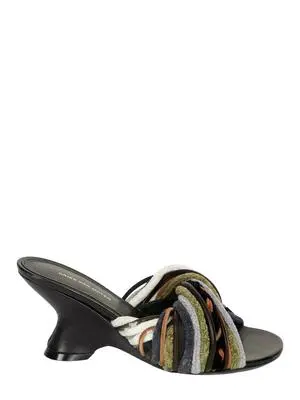 Dries Van Noten 75mm Open-toe Leather Mules - Black
