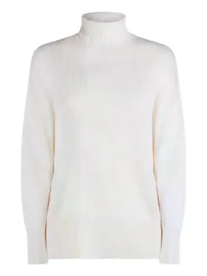 Brunello Cucinelli Turtleneck Ribbed Sweater - Neutrals