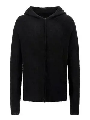 THOM KROM Hooded Cuffed-sleeve Hoodie - Black