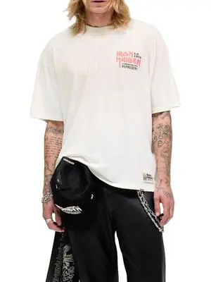 REPRESENT Iron Maiden Anniversary Graphic T-shirt - Washed Ecru