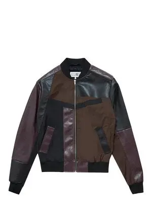 MAISON MARGIELA Paneled Bomber Jacket - Brown