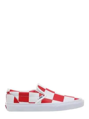 VANS Classic Leather Slip-On Sneakers True White/racing Red