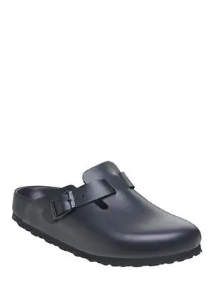 BIRKENSTOCK Boston Natural Leather Clogs - Black