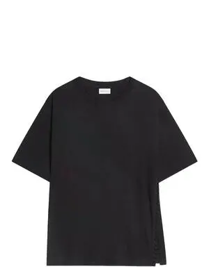 Dries Van Noten Crew-neck T-shirt With Button Embellishments - Black