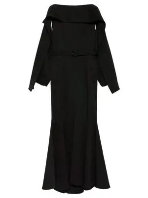 Rokh Long-sleeved Dress - Black