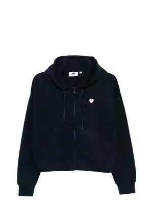 CHOCOOLATE Logo-appliqué Cotton Hoodie - Blue