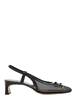 ODISSI Slingback Mesh Pumps - Black