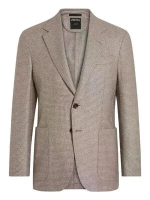 Zegna Houndstooth Blazer - Neutrals