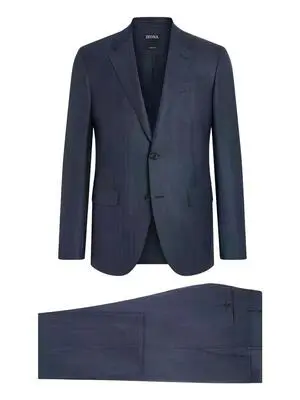 Zegna Pinstripe Wool Suit - Blue