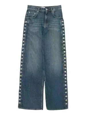 Stella McCartney Button-detailed Straight Leg Jeans - Blue