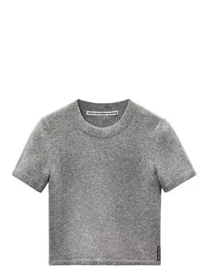 Alexander Wang Embellished Crew-neck T-shirt - Grey