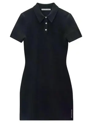 Alexander Wang Polo-neck Knitted Dress - Black