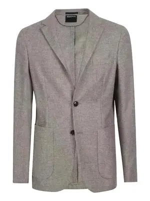 Zegna Two-button Wool Blazer - Brown