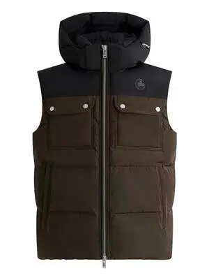 Fusalp Hooded Quilted Bomber Vest - Brown
