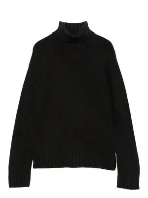 BASE Turtleneck Ribbed Sweater - Brown