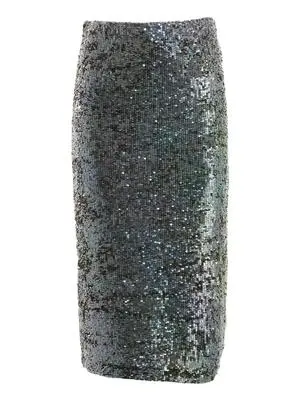 P.a.r.o.s.h Sequin-embellished Midi Skirt - Grey