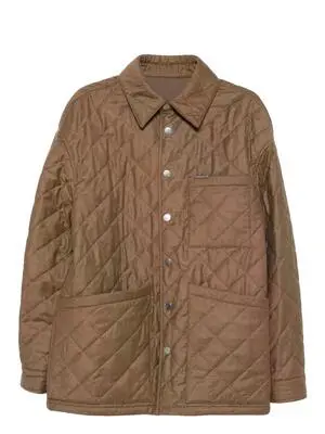 FERRAGAMO Quilted Diamond-pattern Jacket - Neutrals