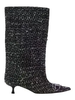 DIESEL 40mm D-venus Pointed-toe Boots - Black