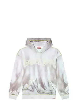 DIESEL Graffiti Print Hoodie - White
