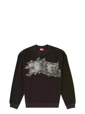 DIESEL Printed Crewneck Sweatshirt - Black