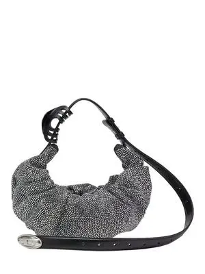 DIESEL Embellished Scrunched Shoulder Bag - Grey