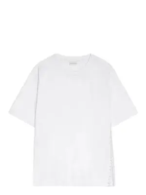 Dries Van Noten Button-embellished Cotton T-shirt - White