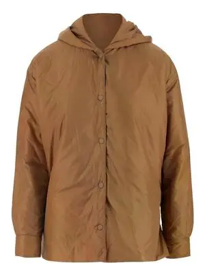 Aspesi Hooded Button-fastening Jacket - Brown