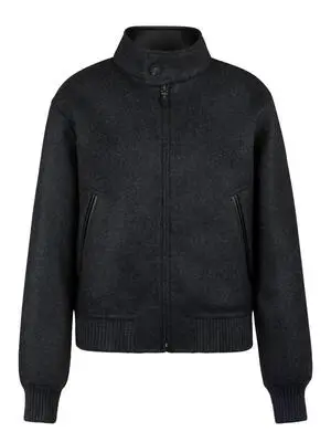 TOD'S Wool Bomber Jacket - Black