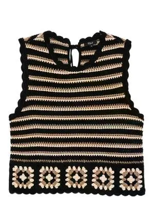 Rails Sleeveless Top With Tie Detail - Black