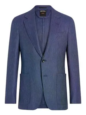 Zegna Patch-pocket Blazer - Blue