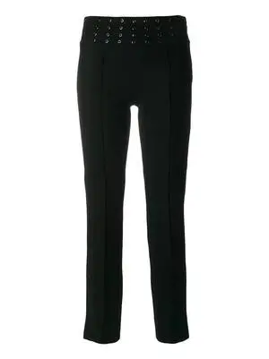 Emilio Pucci Embellished Waist Cropped Trousers - Black
