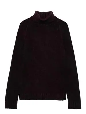 BASE Turtleneck Ribbed Sweater - Purple