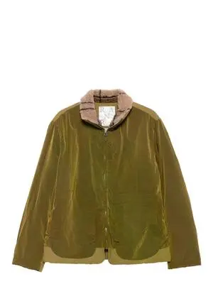 RANRA Zip-front Jacket With Sherpa Collar - Green