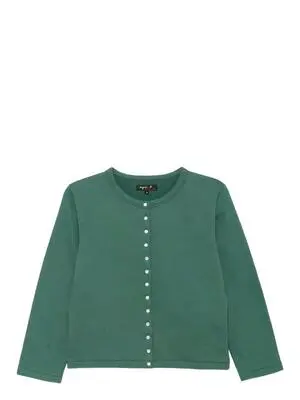 AGNÈS B. Snap Cotton Cardigan - Green