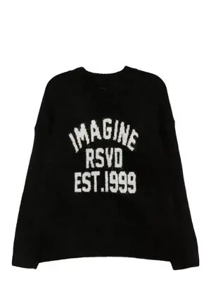 Izzue Slogan-intarsia Jumper - Black