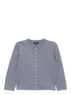 AGNÈS B. Snap Cotton Cardigan - Blue