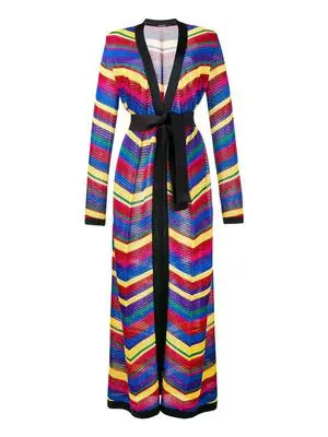BALMAIN Chevron Long Cardigan