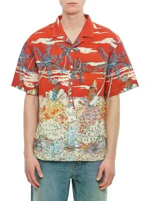 PRESIDENT’S Palm-tree Print Shirt - Red