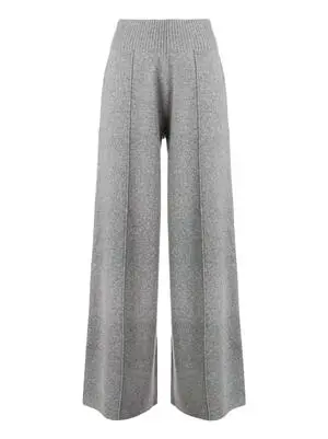 Pringle Of Scotland Knitted Flared Trousers - Grey