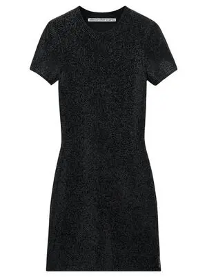 Alexander Wang Crew-neck Mini Dress - Black