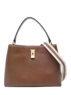 Bally Leather Shoulder Bag With Key-lock - Brown