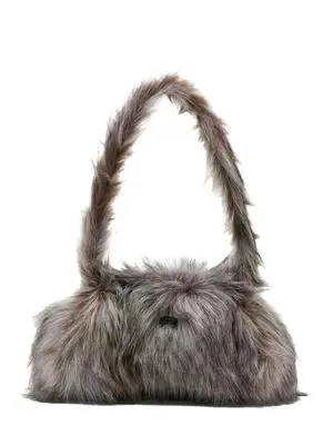 DIESEL Faux-fur Top Handle Shoulder Bag - Brown