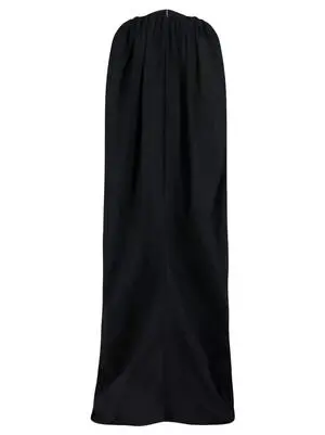 DURAN LANTINK Draped Neckline Maxi Dress - Black