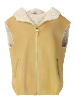 Michael Kors Zipped Shearling Gilet - Neutrals