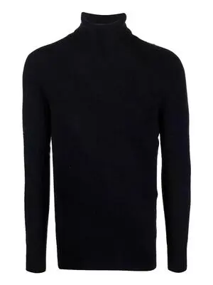 ROBERTO COLLINA Roll-neck Knitted Jumper - Blue